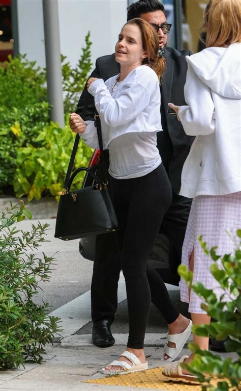 Emma Watson In A White Flip Flops Was Seen Out With Friends In Miami 08 14 2023