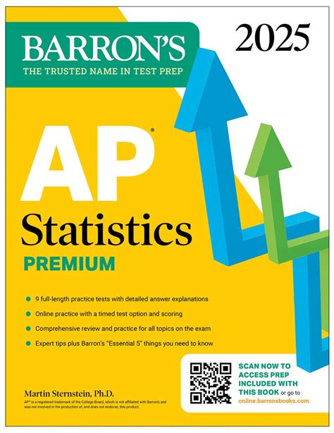 Ap Statistics Premium 2025 Prep Book With 9 Practice Tests