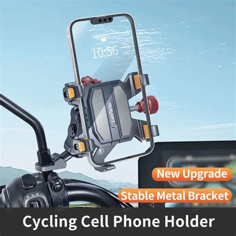 Soporte De Teléfono Para Motocicleta A Prueba De Golpes De Aleación De Metal Amortiguador De