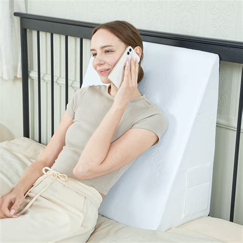 Touchutopia Bed Wedge Pillow Triangle Pillow Wedge 10 24 24 Cooling Memory Foam Top