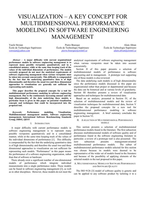 Pdf Visualization A Key Concept For Multidimensional Performance