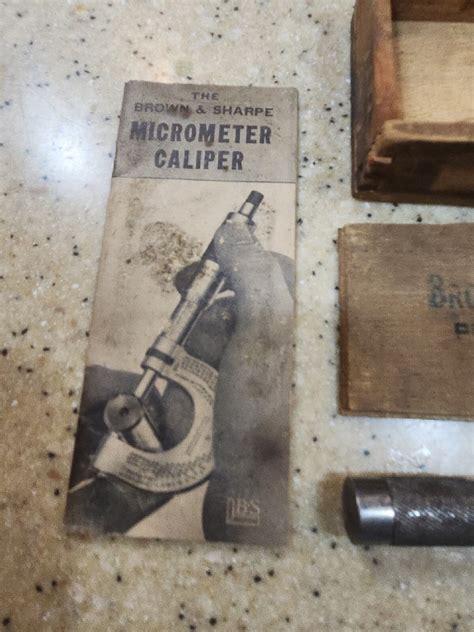 Vintage Micrometer By Brown And Sharpe With Box And Original Manual Ebay