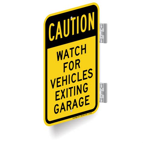 Watch For Vehicles Exiting Garage Sign Caution Signs SKU K