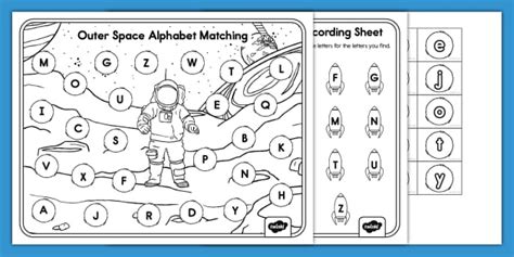 Outer Space Alphabet Sensory Bin Activity Twinkl