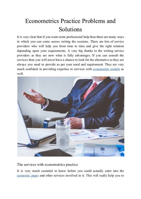 Econometrics Practice Problems And Solutions