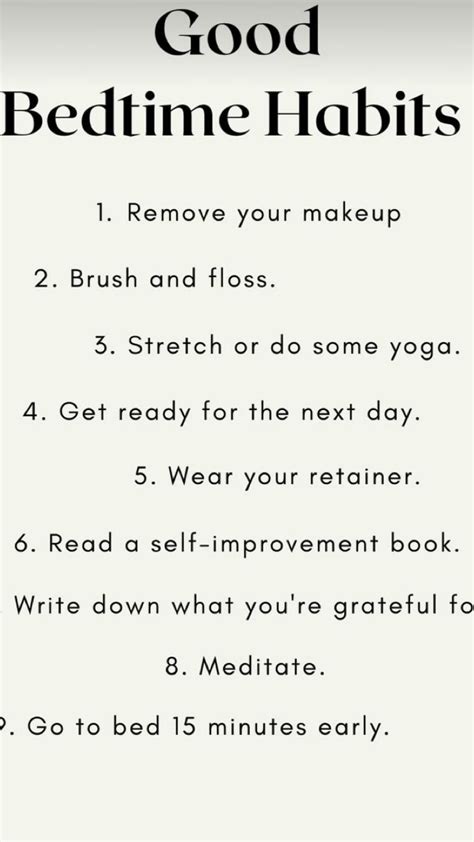 Bedtime Routine Artofit