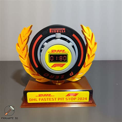 Dhl Fastest Pit Stop Trophy F1 Inspired 3d Printable Award 3d Model