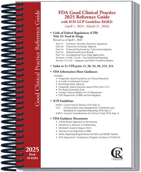 Book 1b Fdae6r3 2025 Fda Good Clinical Practice Guide With Fdaich G Clinical Research
