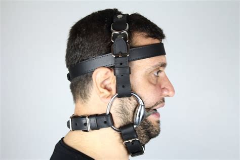 Bdsm Pony Play Adjustable Bit Gag Head Harness Big Gag Bdsm Etsy 日本