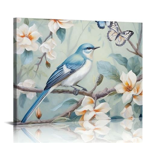 Comio Blue Bird Wall Decor Bird Pictures Wall Decor Blue Bird Picture