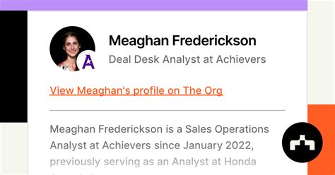 Meaghan Frederickson Deal Desk Analyst At Achievers The Org