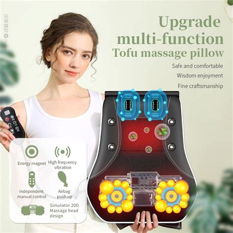 16 Roller Neck Massager Body Massage Machine Back Support Electric Heating Shoulder Massage