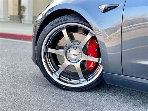 Tesla Model 3 Grey Ssr Reiner Type 6 Wheel Front