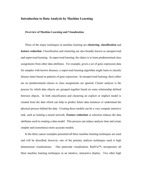 Data Analysis With Machine Learning An Introduction