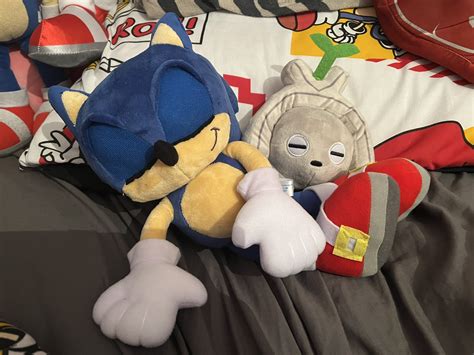 Sleeping Sonic And Koco Plushies From The Frontiers Lottery In Japan