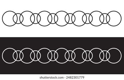 Intersecting Overlapping Circles Rings Element Vector Stock Vector Royalty Free