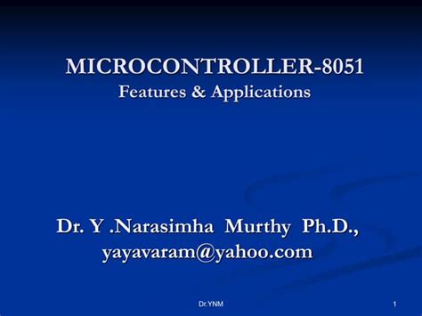 Microcontroller 8051ppt Operating Systems Computer Software And