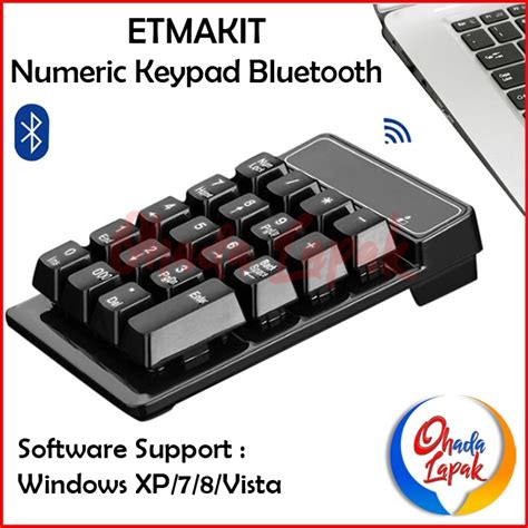 Jual Numeric Keypad Wireless Keyboard Usb Numpad Bluetooth Etmakit