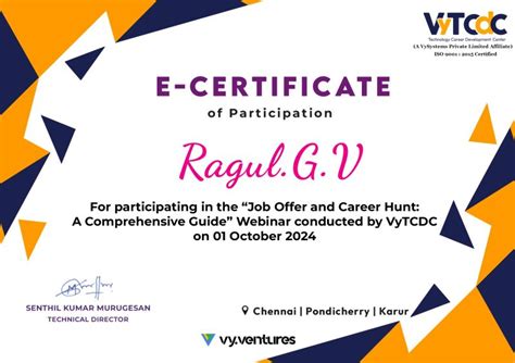 ragul gv on linkedin careerguide webinarexperience vytcdc jobhunt