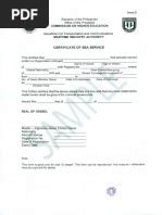Marina Certificate Of Sea Service Form Pdf Business
