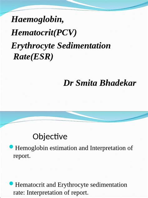 Haemoglobinpcvesr 2 Copy Pdf Hematology Blood