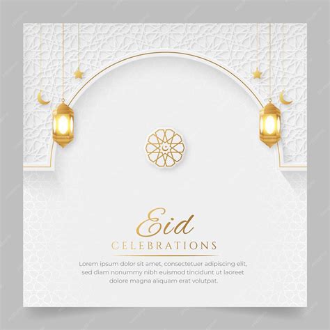 Premium Vector Eid Mubarak Islamic Greeting Card Luxury Ornamental