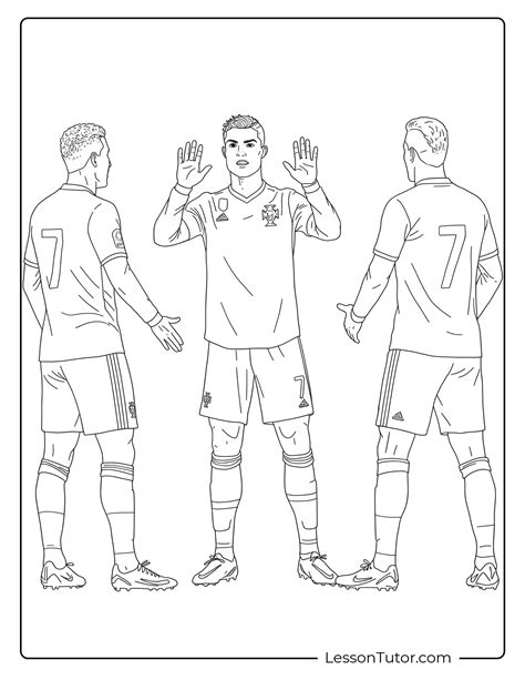 Cristiano Ronaldo Coloring Pages Lesson Tutor