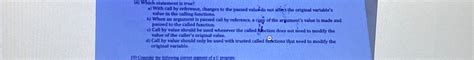 Solved E ﻿with Call By Reference Clunges To The Passed