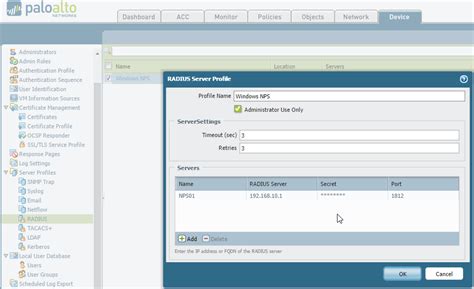 Palo Alto Radius Authentication With Windows Nps Mikails Blog
