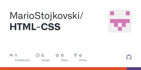 GitHub MarioStojkovski HTML CSS