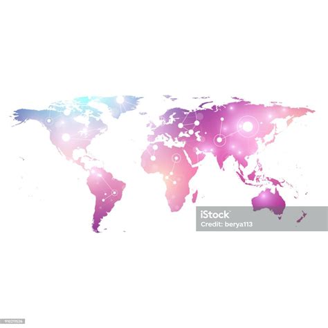 글로벌 기술 네트워킹 개념과 템플릿 세계 지도 벡터 글로벌 네트워크 연결입니다 디지털 데이터 시각화입니다 라인 총입니다 큰 데이터 배경 통신 합니다 관점 배경 세계지도에