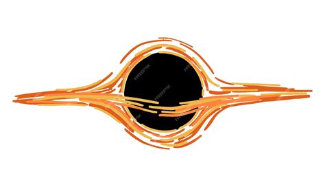 Doodle De Fenómeno Cósmico Dibujo De Dibujos Animados De Agujero Negro