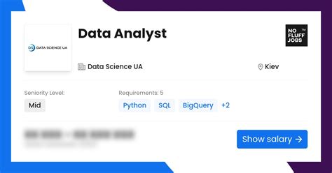 Data Analyst Job Data Data Science Ua Kiev No Fluff Jobs