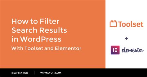 how to filter search results in wordpress with toolset