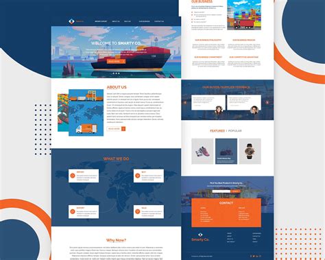 Import Export Website Behance