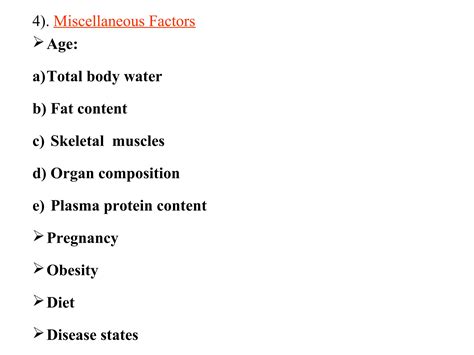 Factors Affecting Distribution Of Drug Ppt