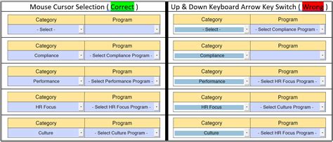 solved dependent dropdown up and down arrow keyboard keys i adobe