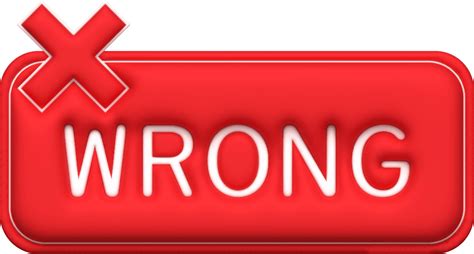Wrong Sign Pngs For Free Download
