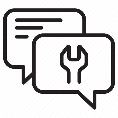 Technical Support Wrench Chat Message Tool Service Icon Download On Iconfinder