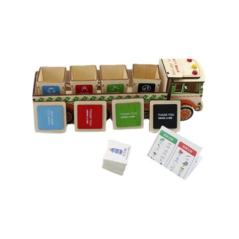 Buy Canight 1 Set With Toys Toy Garbage Wooden Birthday Sorting Cards Simulation Classify Trucks