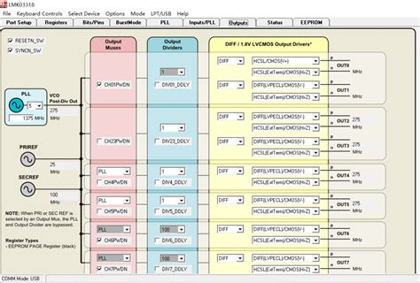 Lmk03318 How To Configure The Gui Clock And Timing Forum Clock