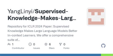 GitHub YangLinyi Supervised Knowledge Makes Large Language Models Better In Context Learners