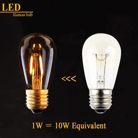 Amber Pendant Lamp Edison Style Led Filament Bulb St45 Amber Candle Glass 1w 2200k E26 E27