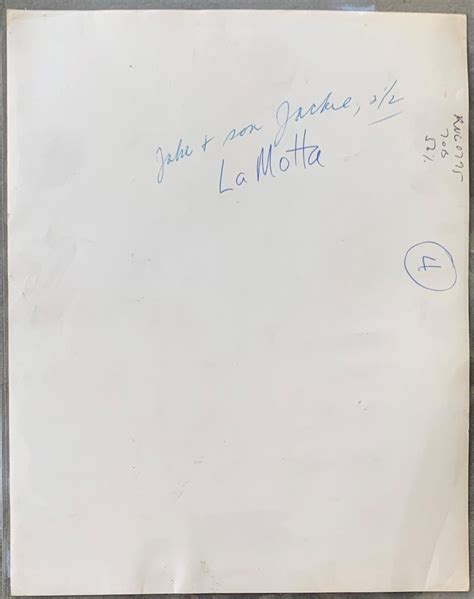 Lamotta Jake And Son Original Wire Photo Jo Sports Inc
