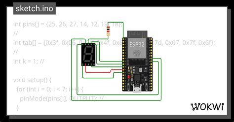 7seg Wokwi ESP32 STM32 Arduino Simulator