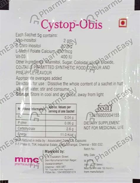 Buy Cystop Obis Powder 5gm Online At Flat 15 Off Pharmeasy