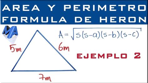 Fórmula Matemática Para Calcular El área De Un Triángulo Según Herón