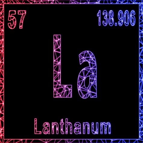 Premium Photo Lanthanum Chemical Element Sign With Atomic Number And