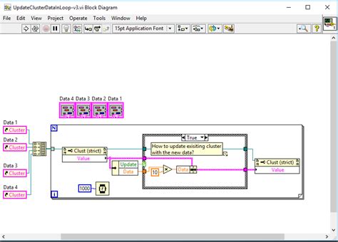 solved how to update cluster varible after indexing through a loop