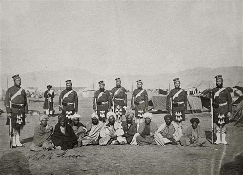 Umbeyla Pass 93rd Highlanders And Bunery Or Bunerwal Chiefs